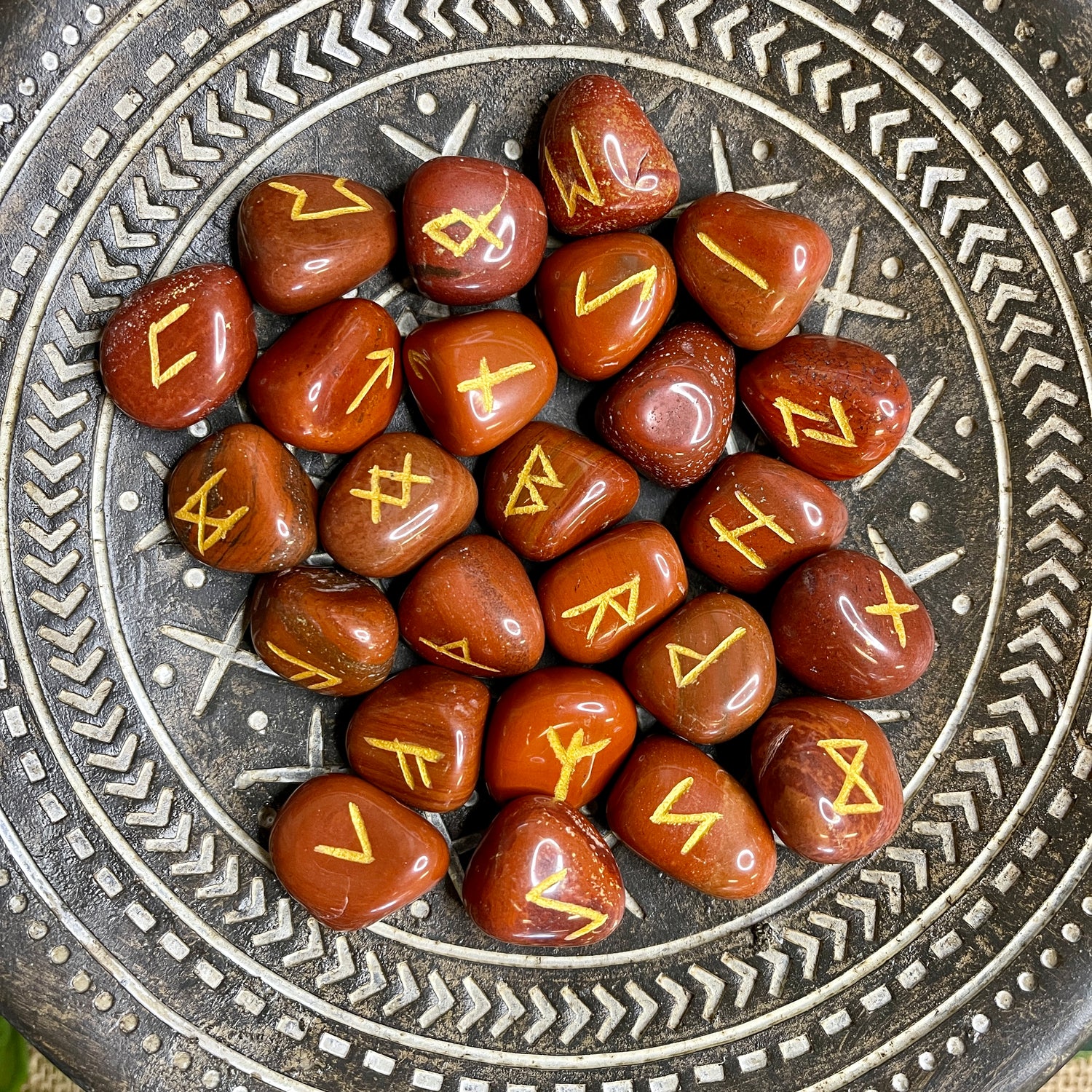 Elder Futhark Runes - Red Jasper – Boon’s Crystals